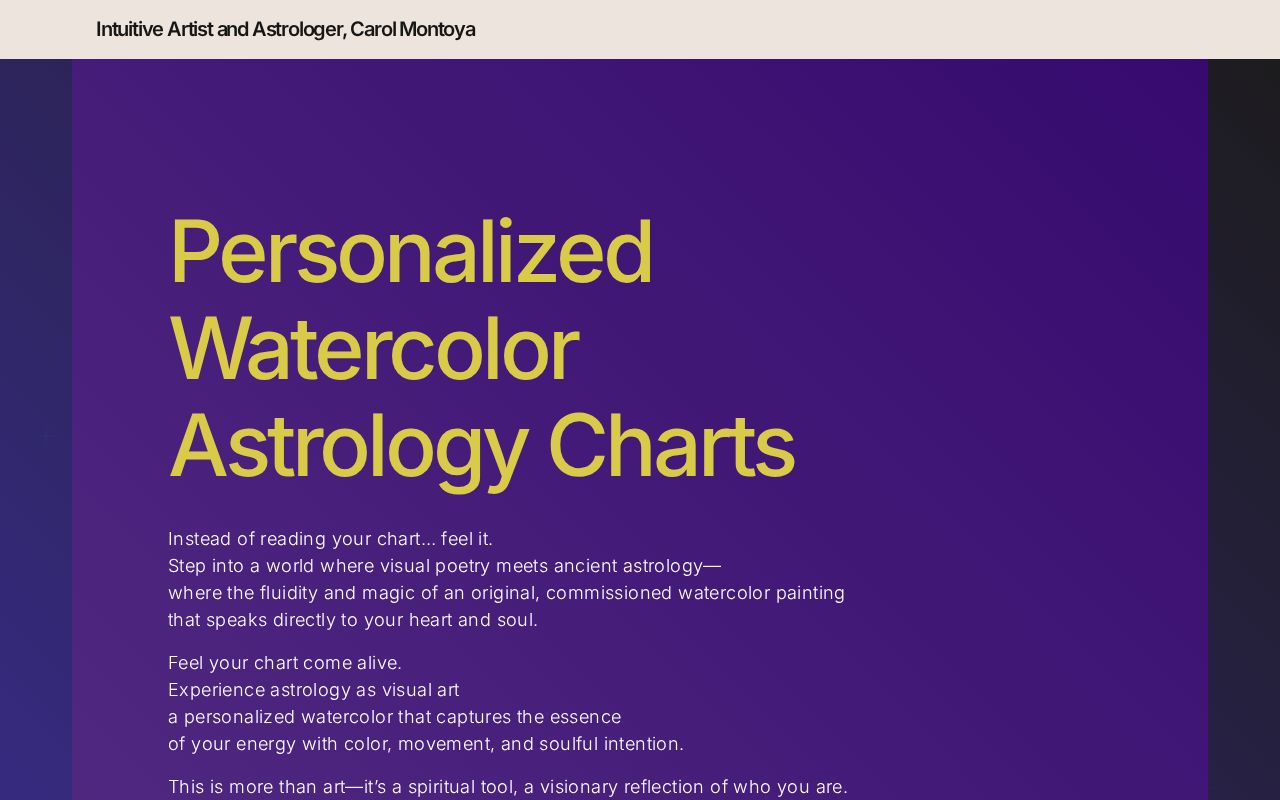 Intuitive Astrology Chart Paintings